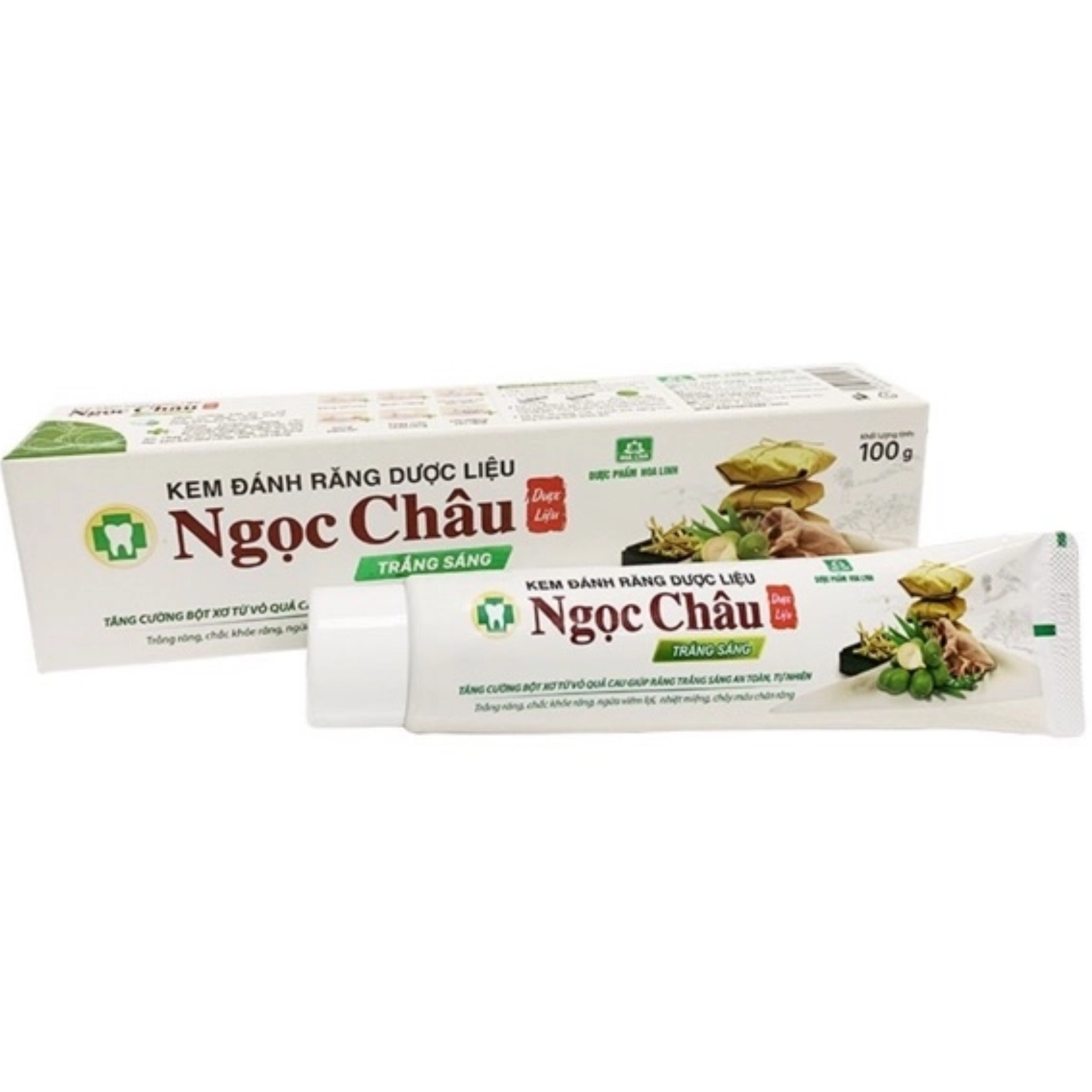 Kem đánh răng dược liệu Ngọc Châu Trắng sáng Hoa Linh (T/170gr) – SHOPTHUOC
