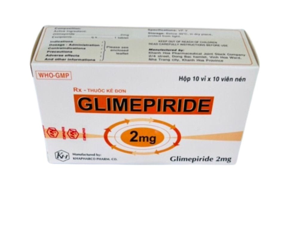 Glimepiride 2mg Khapharco (H/100v) – SHOPTHUOC