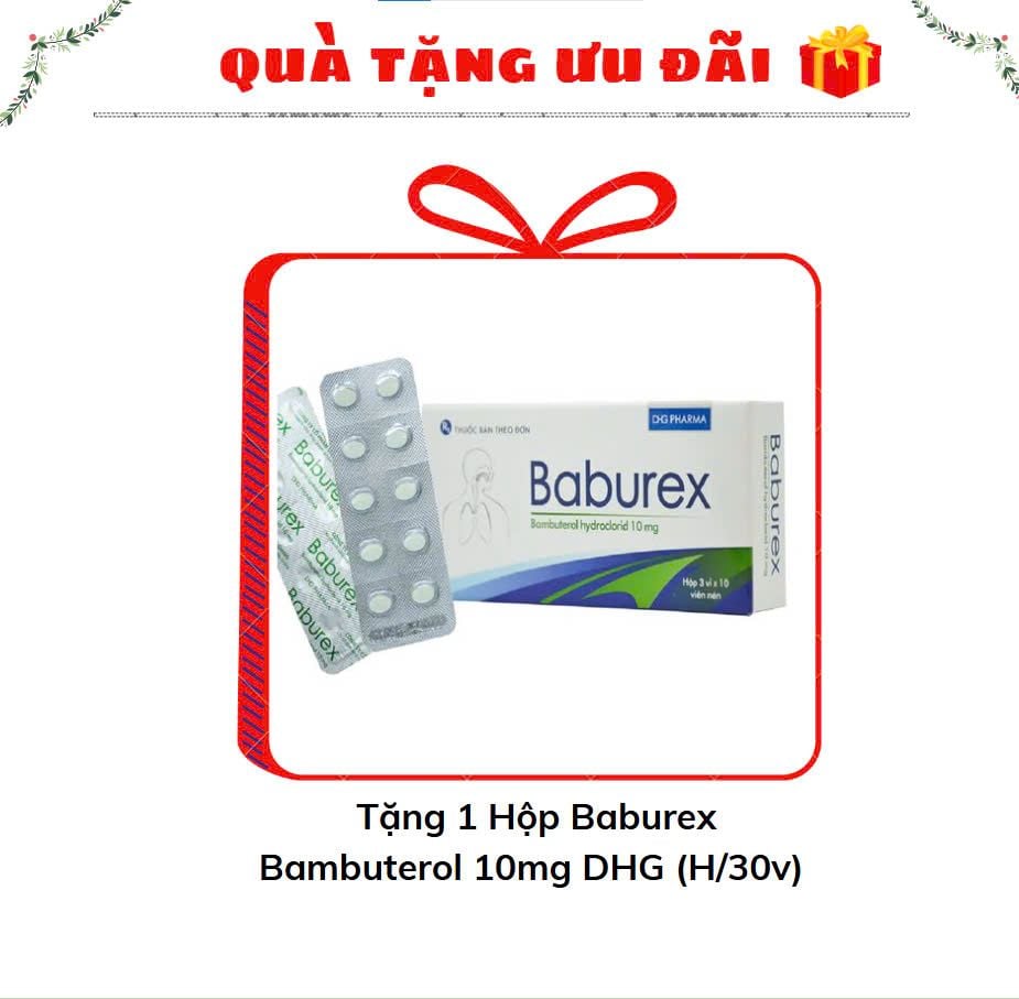 Tặng 1 Hộp Baburex Bambuterol 10mg DHG (H/30v) – SHOPTHUOC