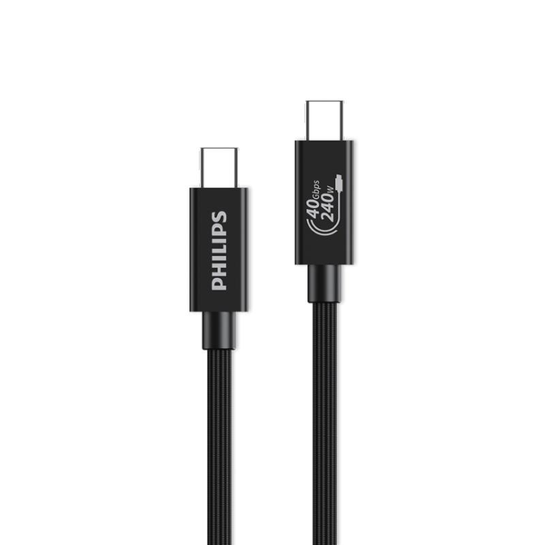 Cáp sạc Philips DLC2608SR Type - C to Type - C (USB 4.0) Max 240W 1M ...