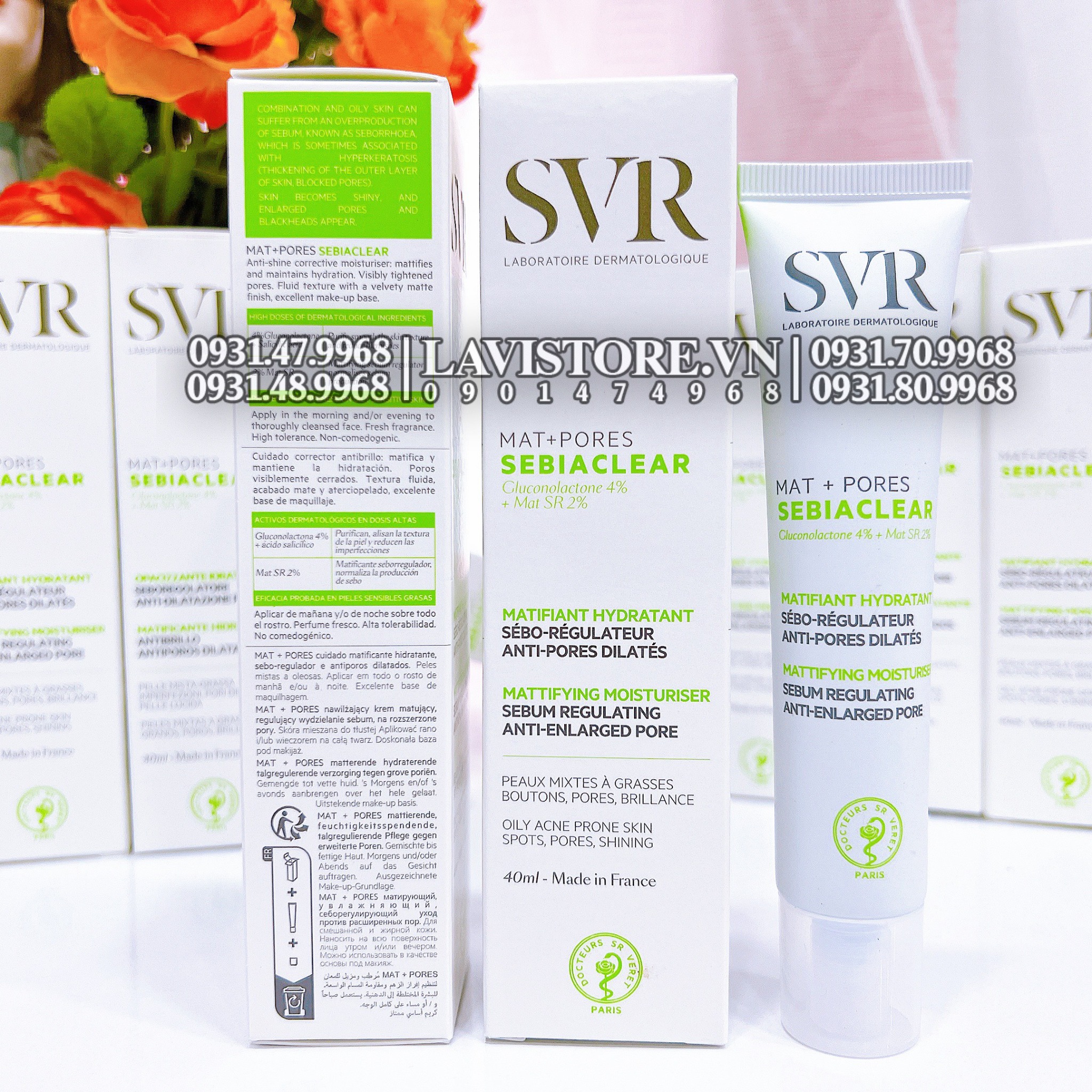 Kem dưỡng SVR Mat + Pores SEBIACLEAR 40ml