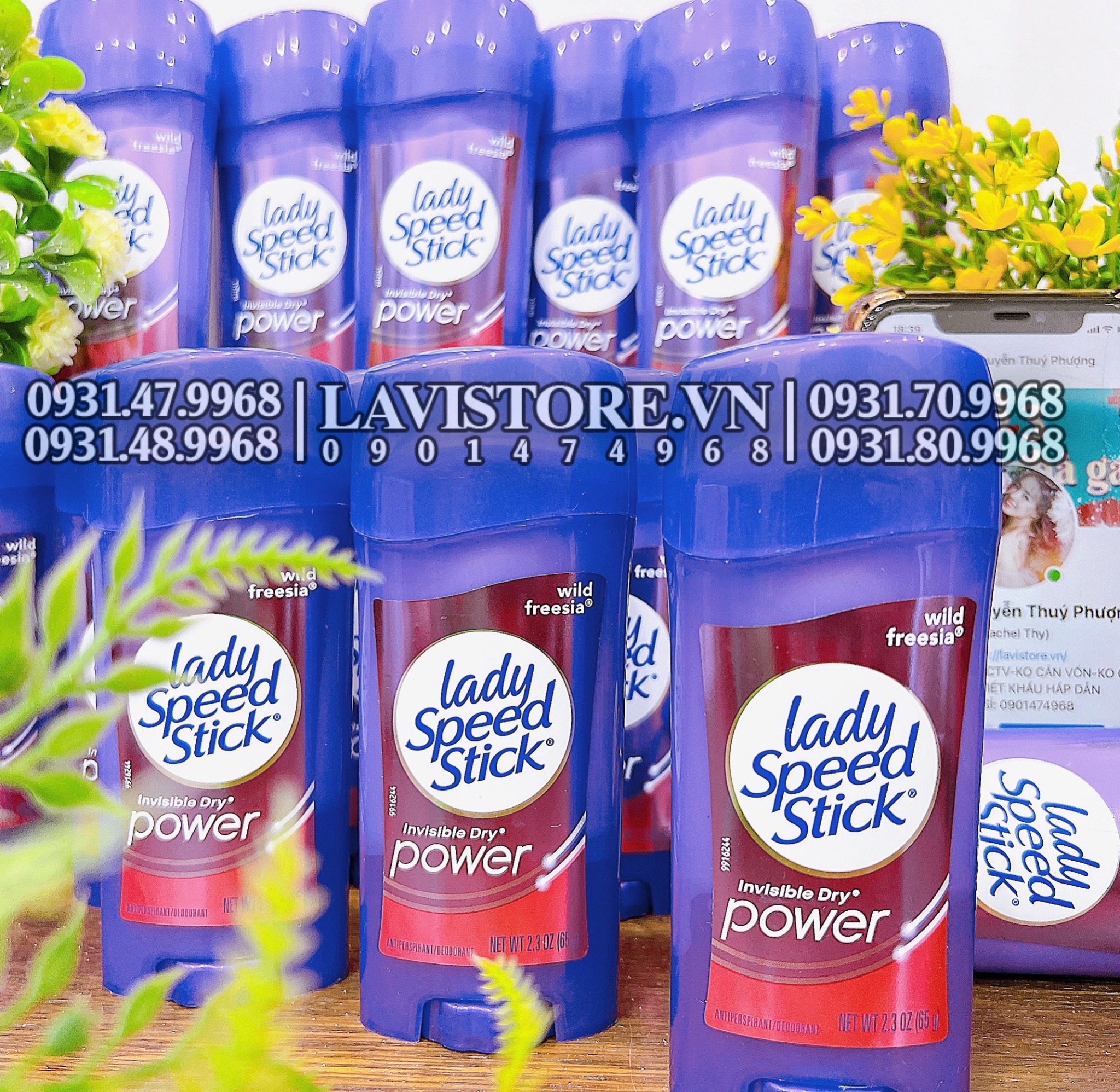 Lăn khử mùi dạng sáp Lady Speed Stick 65g