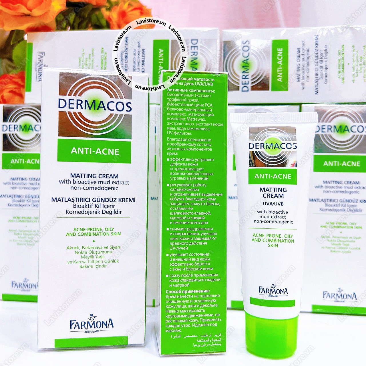 Kem dưỡng DERMACOS ANTI-ACNE Matting Cream FARMONA 50ml