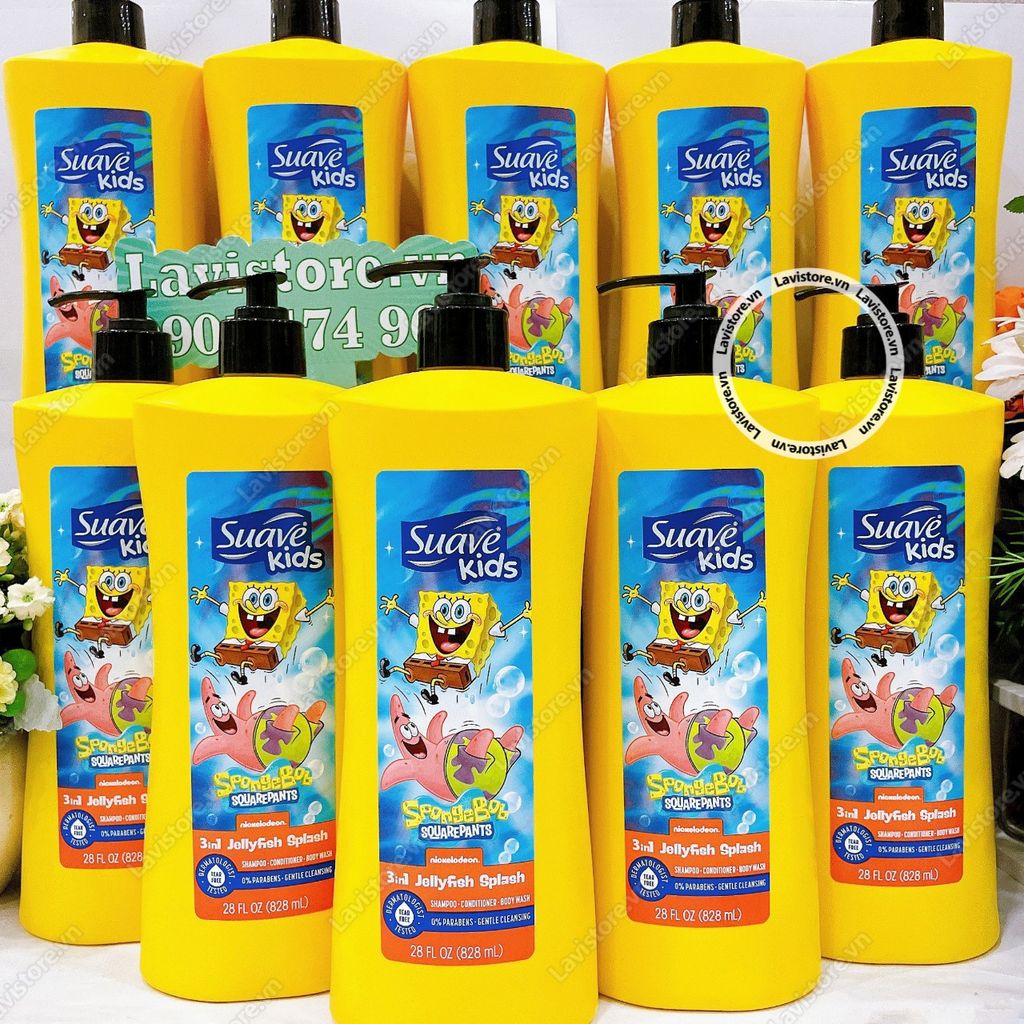 Sữa Tắm Gội Xả Suave Kids Elsa Mỹ 828ml