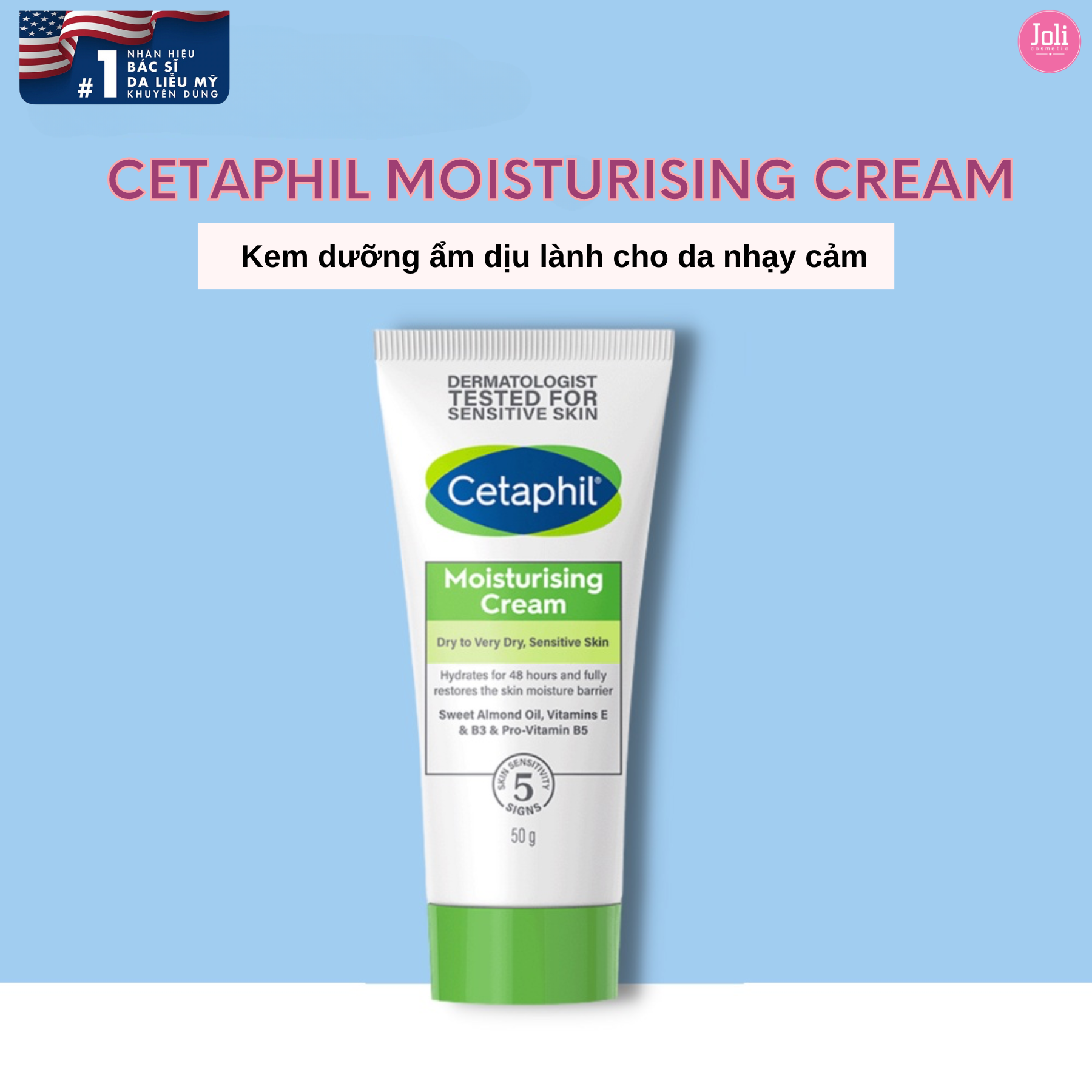 Kem Dưỡng Ẩm Cho Da Nhạy Cảm Cetaphil Moisturising Cream 50gKem Dưỡng ...