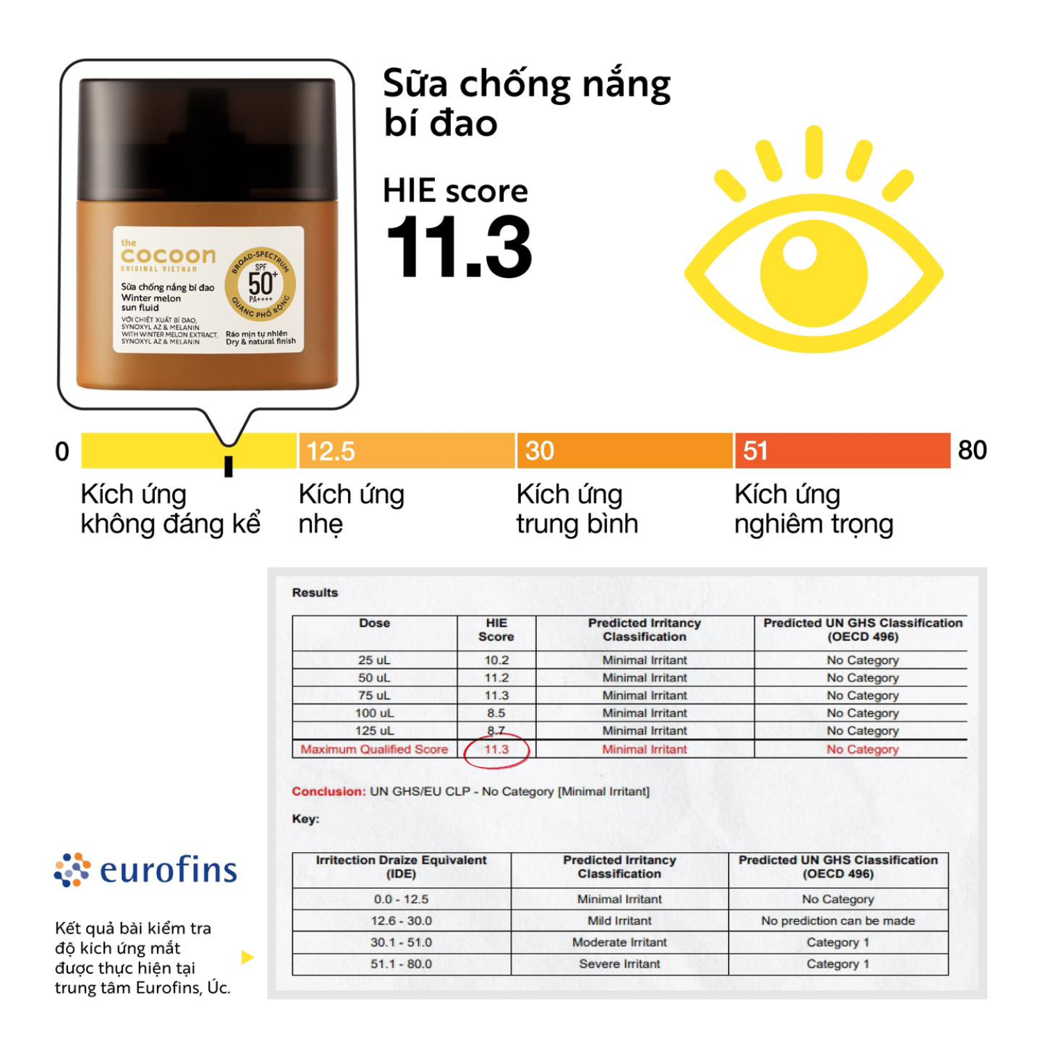 Sữa Chống Nắng Bí Đao Cocoon Sun Fluid Broad-Spectrum SPF50+ PA++++Sữa ...