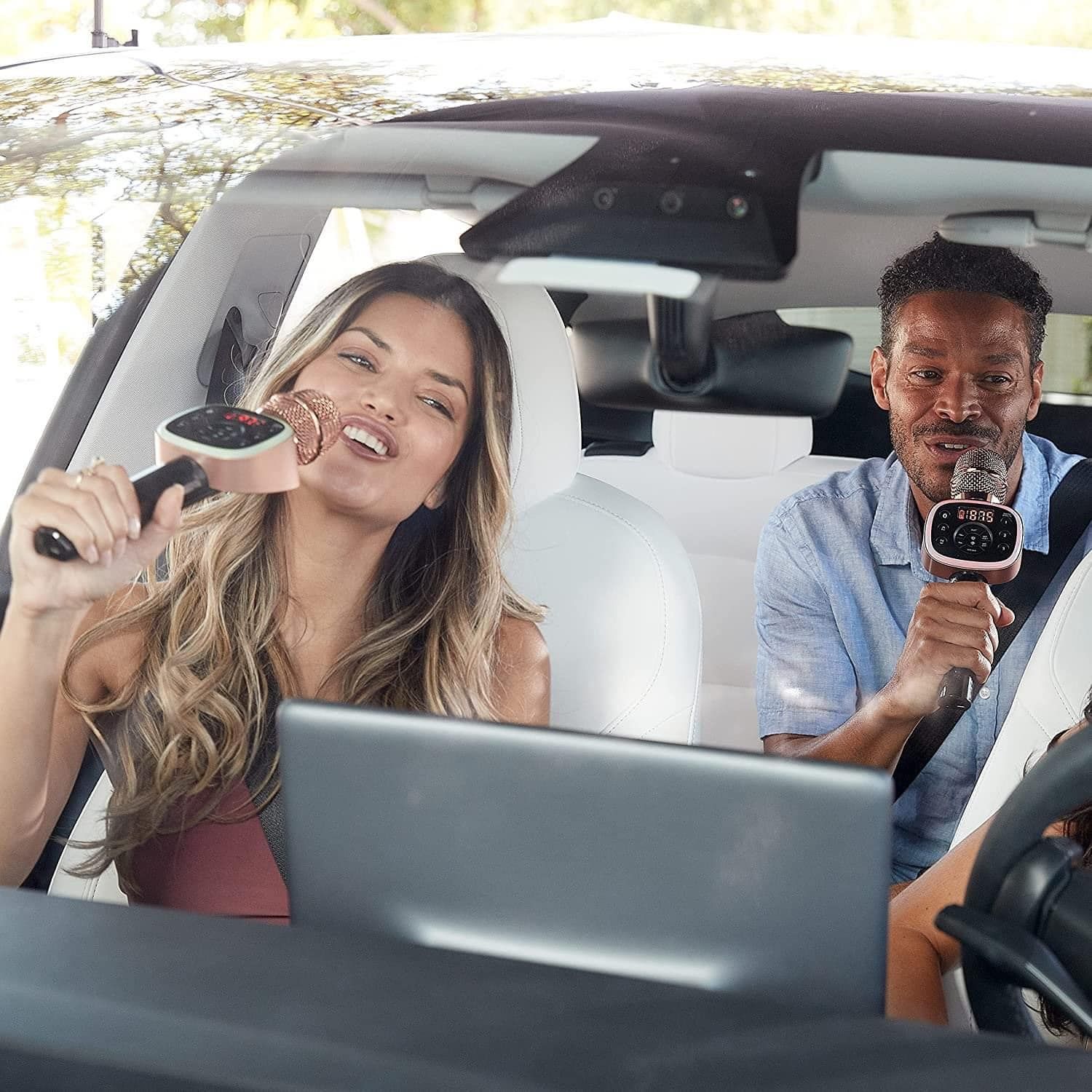 Mic hát Karaoke không dây dùng trên xe ô tô Carpool 2.0