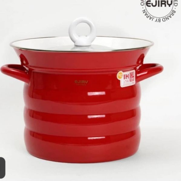 Nồi tráng men kèm xửng hấp Ejiry