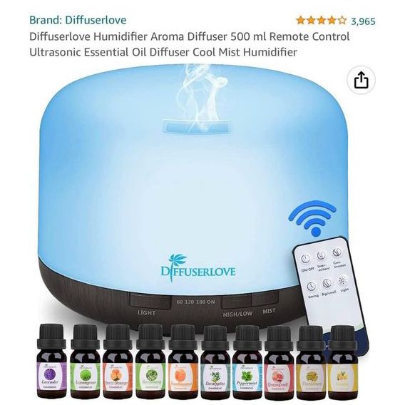 Máy khuyếch tán tinh dầu Diffuserlove 500ml