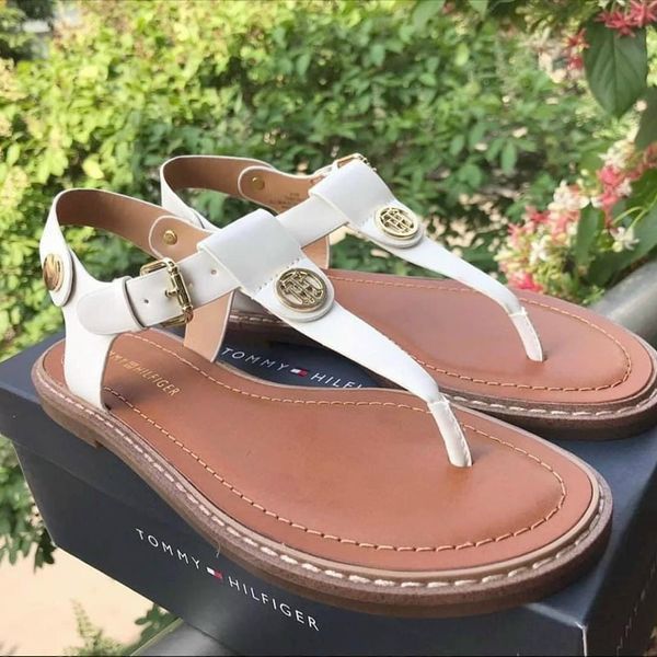 Sandals bệt da Tommy Hilfiger