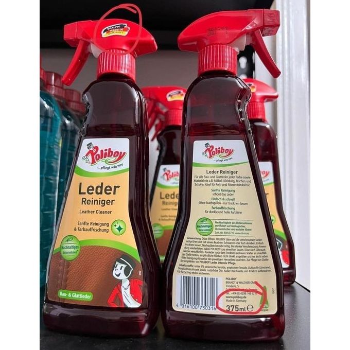 Dung dịch vệ sinh đồ da Poliboy dạng xịt 375ml