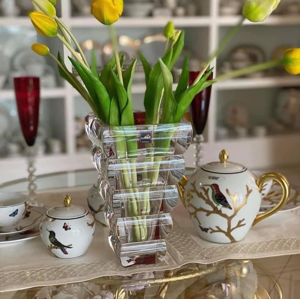 Lọ hoa pha lê Rogaska Adria