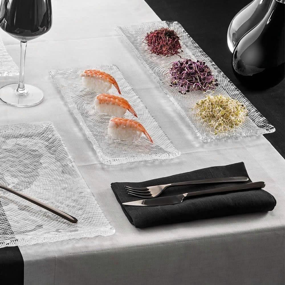 Khay chữ nhật pha lê Diamante IVV