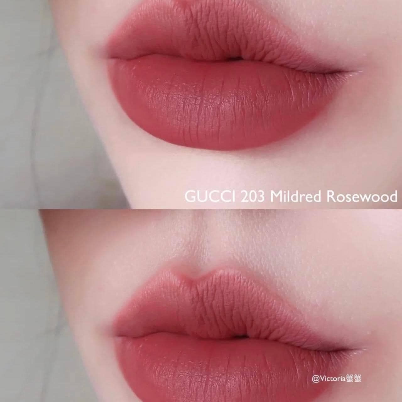 Son kem lì Gucci Rouge Liquid Matte Màu 203 Mildred Rosewood