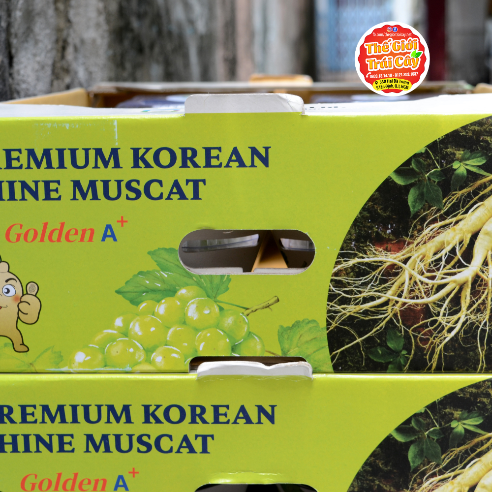 Nho Mẫu Đơn Shine Muscat Hàn quốc – Thế Giới Trái Cây