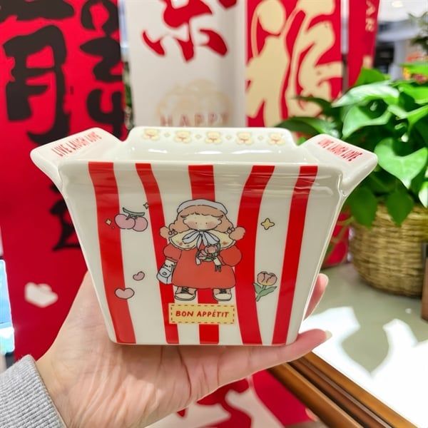 Bát popcorn vuông viền rộng – Ciuciu - Quà tặng & Đồ gia dụng