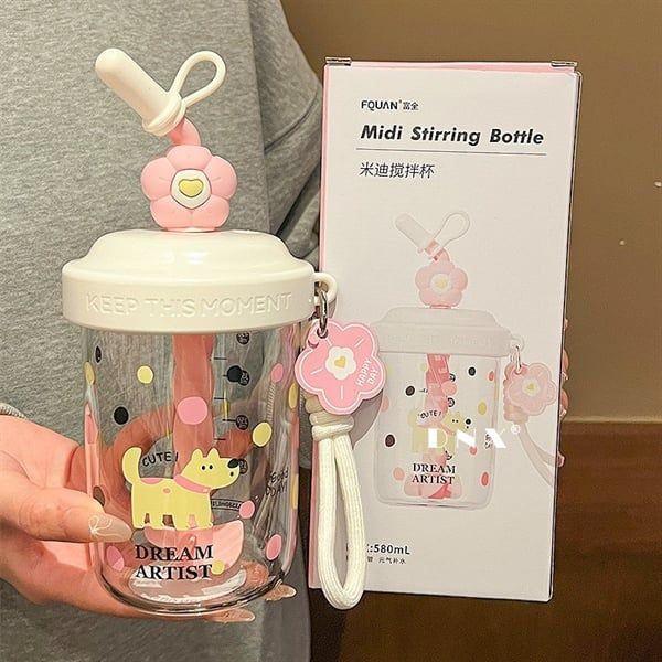 Cốc ống hút xoáy hoa 580ml – Ciuciu - Quà tặng & Đồ gia dụng