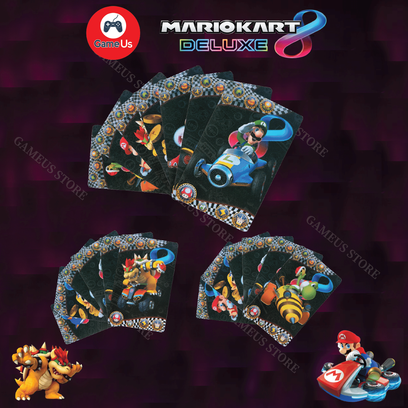 Set 20 Thẻ Amiibo Scan Nfc Cho Game Mario Kart 8 Nintendo Switch Gameus