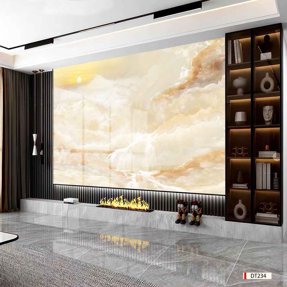 Tranh PVC ốp tường - Tranh Vân mây thạch anh | BST27 Tranh PVC