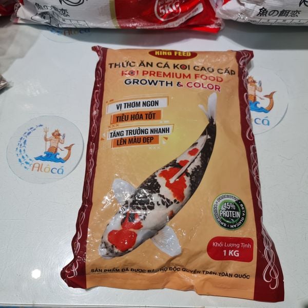 1kg, 5kg Cám KING FEED GROW & COLOR đạm cao 45% TĂNG MÀU với công thức ...