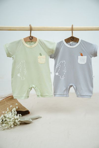 Body đùi ngắn tay cài sau Bamco - BBC231002 – BU Baby