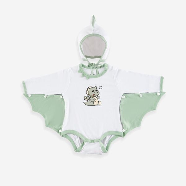 Set Body chip dài tay cài vai kèm mũ Little Dragon - BSR2101KM – BU Baby