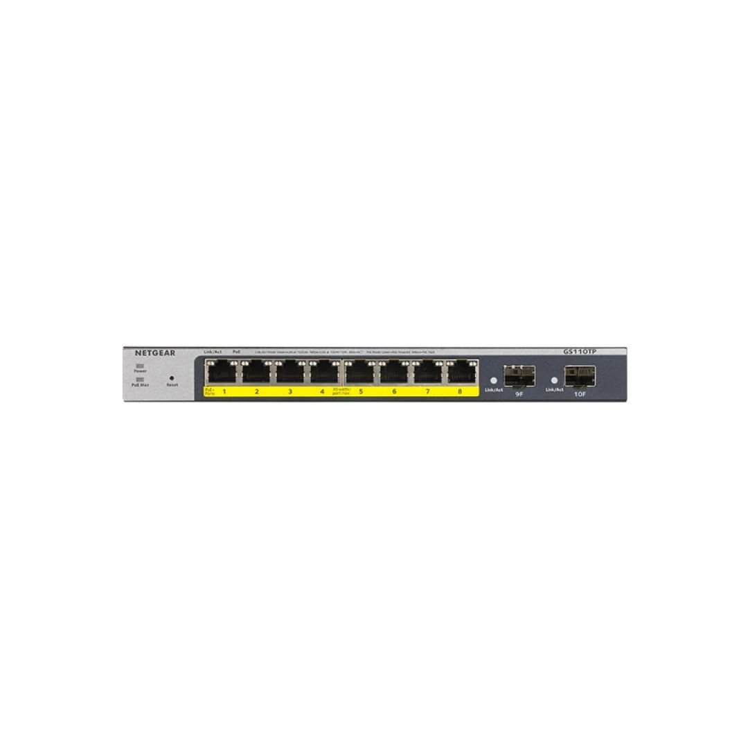 NETGEAR GS110TPv3 8-Port Gigabit Ethernet Smart Managed Pro PoE Switch ... NETGEAR GS110TPv3 8-Port Gigabit Ethernet Smart Managed Pro PoE Switch ...
