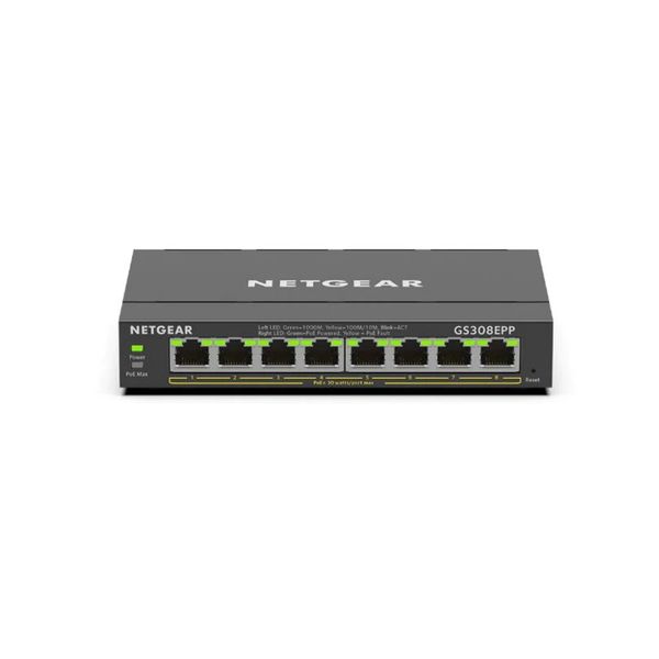 NETGEAR GS308EPP 8-Port Gigabit Ethernet Smart Managed Plus PoE Switch ...