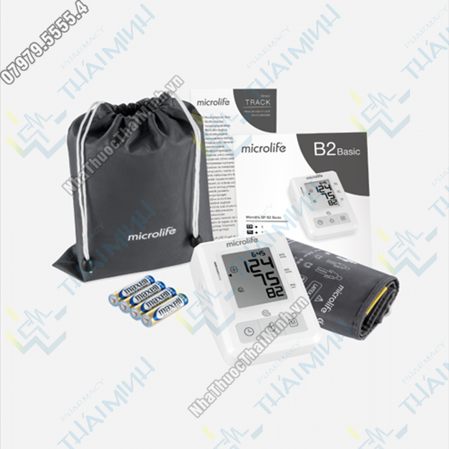 Máy đo huyết áp Microlife B2 Basic hỗ trợ đo huyết áp – Nhà thuốc Thái Minh