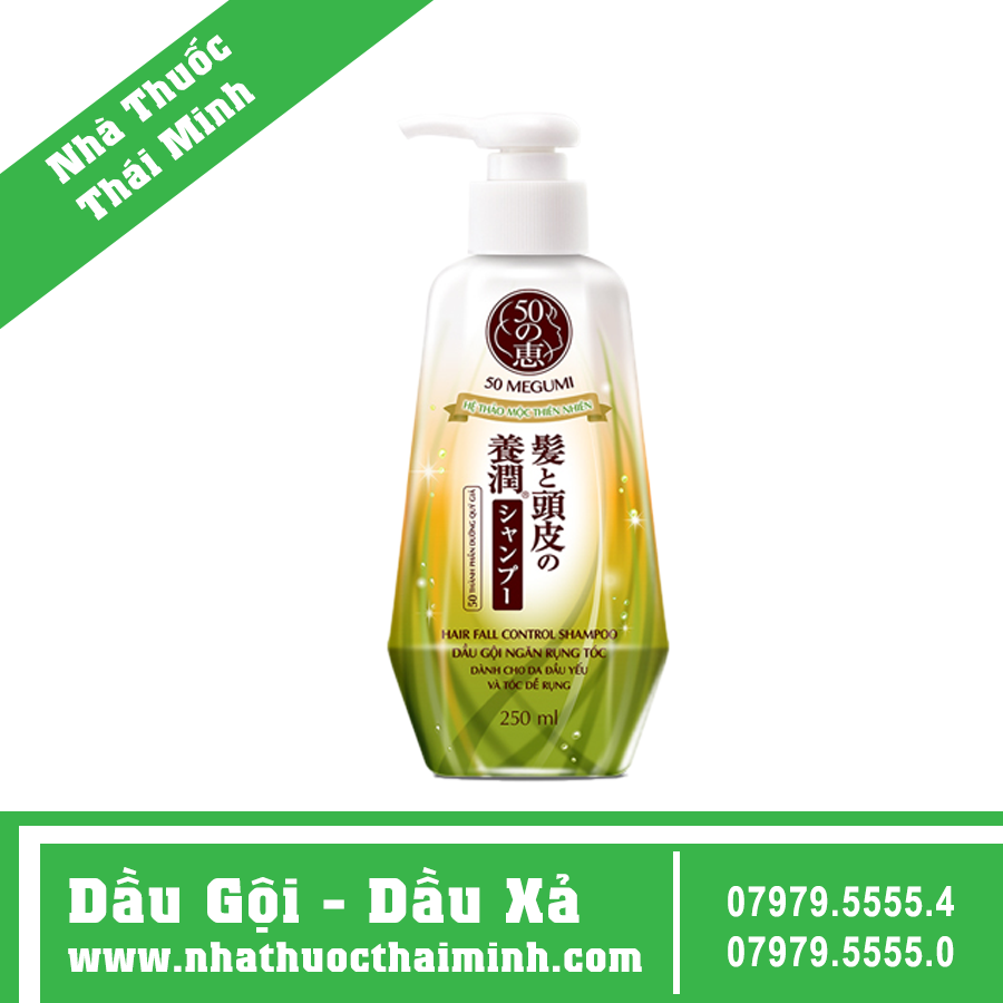 Dầu Gội 50 Megumi Hair Fall Control - Dưỡng Da Đầu, Giảm Rụng Tóc – Nhà thuốc Thái Minh