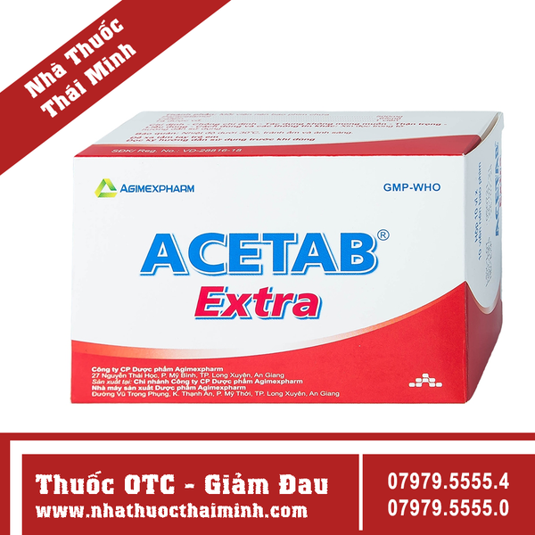 Thuốc Acetab Extra - Giúp giảm đau, hạ sốt (10 vỉ x 10 viên) – Nhà ...
