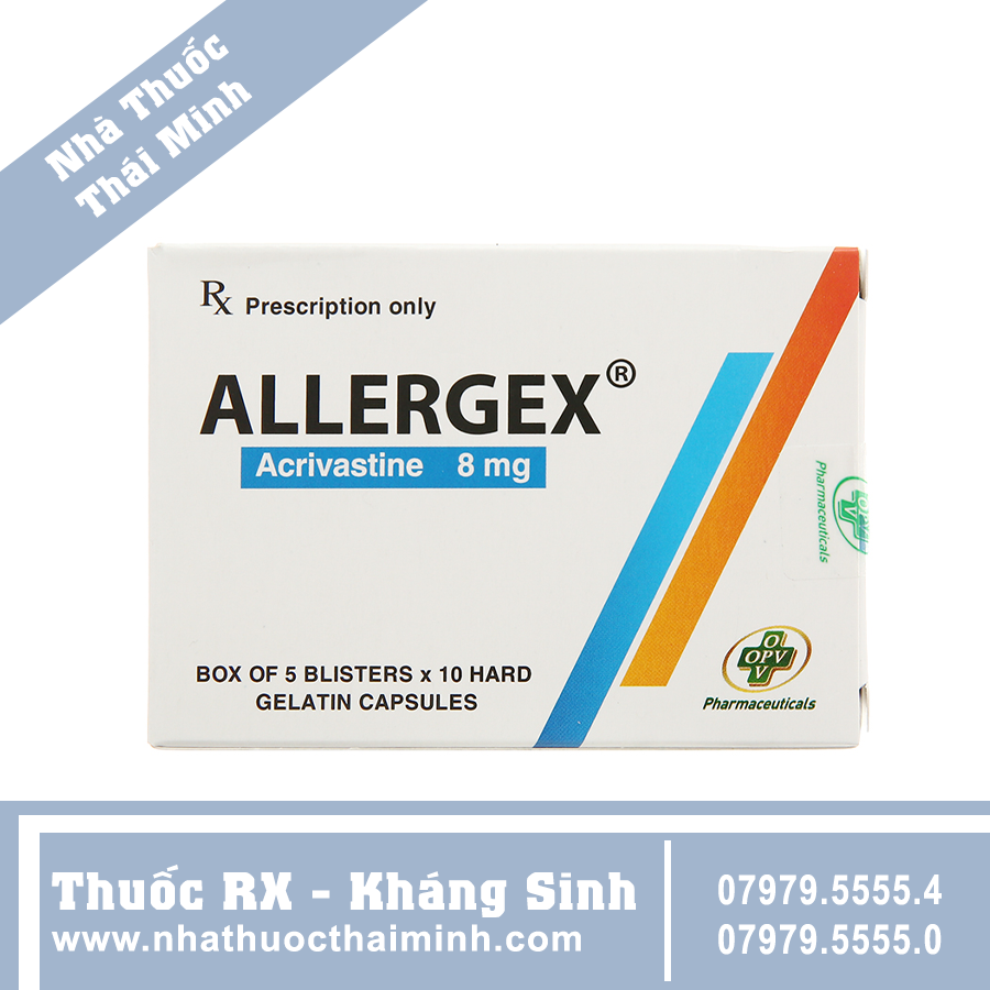 Thuốc Allergex 8mg OPV giảm viêm mũi dị ứng, mày đay (50 viên) – Nhà ...