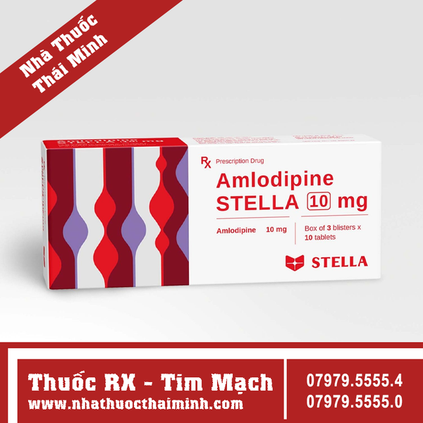 Thuốc Amlodipine Stella 5mg - điều trị tăng huyết áp (3 vỉ x 10 viên ...