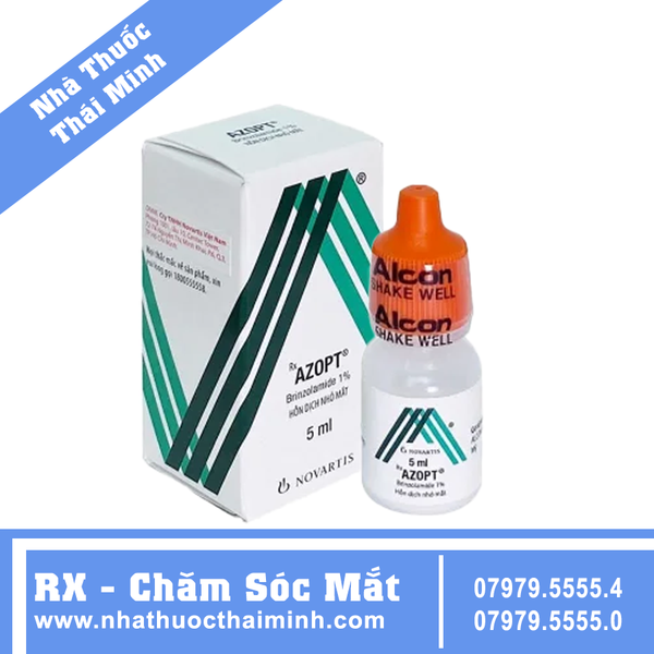 Thuốc nhỏ mắt Azopt Alcon điều trị tăng nhãn áp, glôcôm góc mở (5ml ...