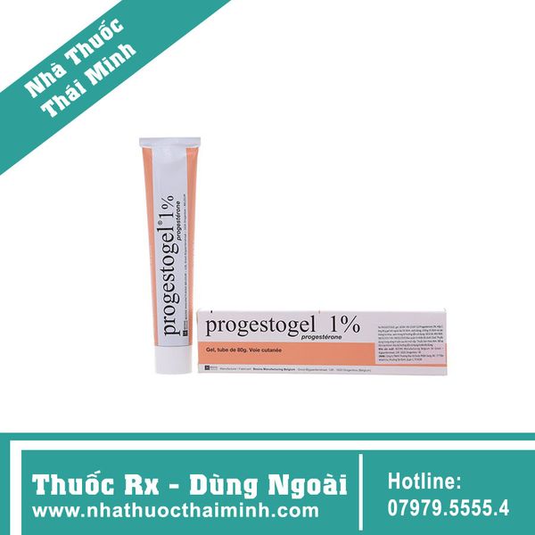 Thông tin, hướng dẫn cách dùng thuốc Gel bôi trị đau vú Progestogel 1% ...