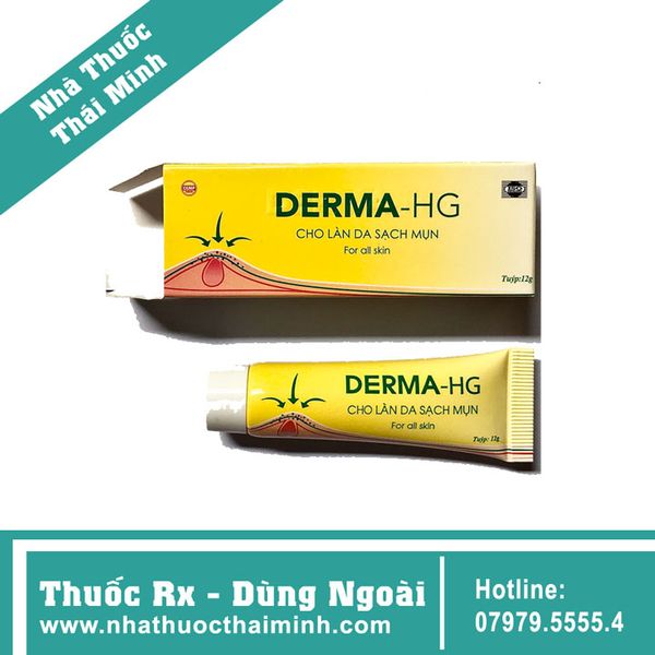 Thông tin, hướng dẫn cách dùng Kem mụn DERMA-HG - Nhà thuốc Thái Minh