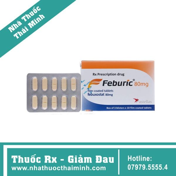 Thông tin, hướng dẫn cách dùng Thuốc Feburic 80mg hộp 30 viên Astellas ...