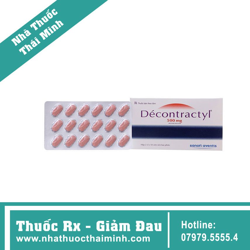 Thông tin, hướng dẫn cách dùng Thuốc Decontractyl 500mg hộp 36 viên ...