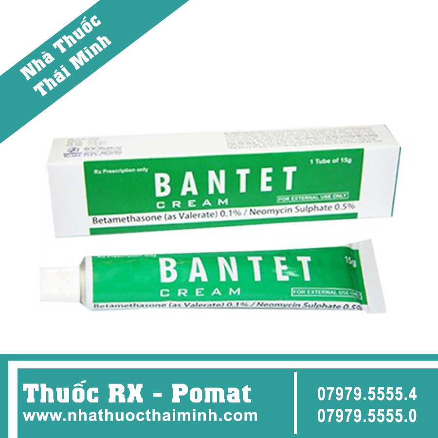 kem bôi Bantet - Điều trị viêm da Betamethason & Neomycin (15g) – Nhà ...