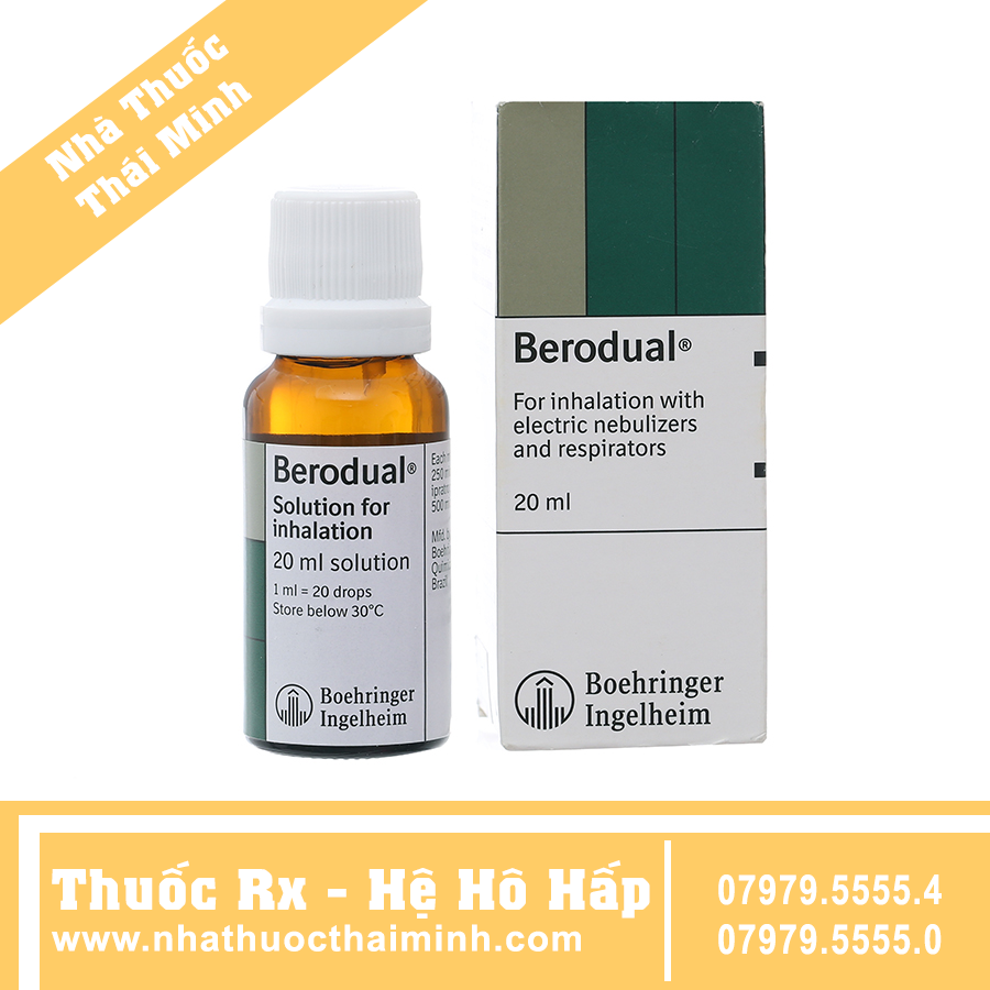 Dung dịch khí dung Berodual Boehringer giúp giãn phế quản (Chai 20ml ...