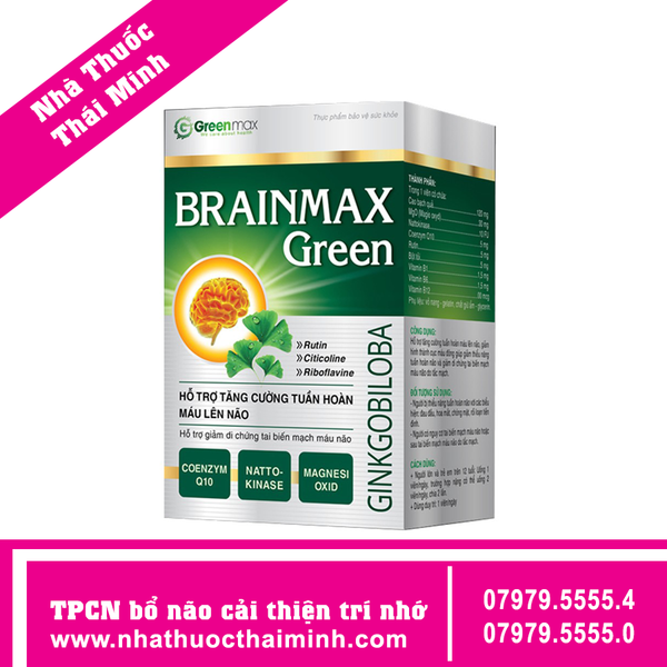 Brainmax Green - Giúp Giảm Các Biểu Hiện Do Thiểu Năng Tuần Hoàn Não ...