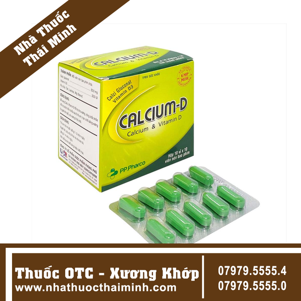 Thuốc Calcium+D TNP trị loãng xương, nhuyễn xương (10 vỉ x 10 viên ...