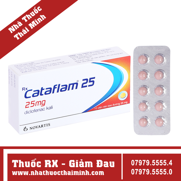 Thuốc Cataflam 25mg - điều trị đau, viêm sau chấn thương (10 viên ...