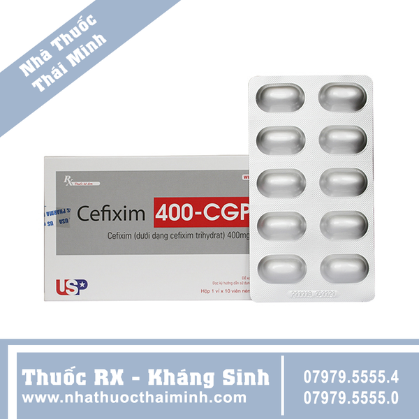 Thuốc Cefixim 400-CGP hỗ trợ điều trị nhiễm khuẩn do vi khuẩn nhạy cảm ...