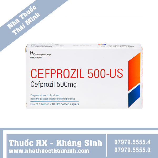 Thuốc Cefprozil 500-US Pharma điều trị viêm tai giữa cấp tính – Nhà thuốc Thái Minh