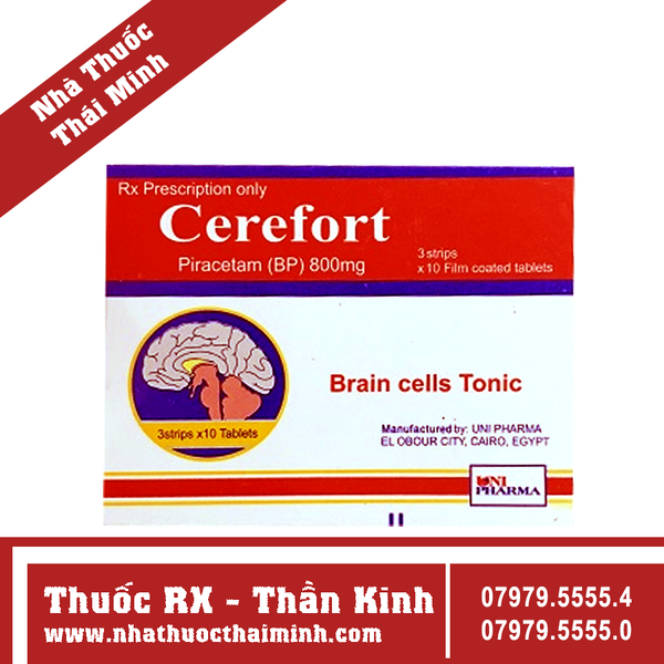Thuốc Cerefort 800mg (3 vỉ x 10 viên) – Nhà thuốc Thái Minh