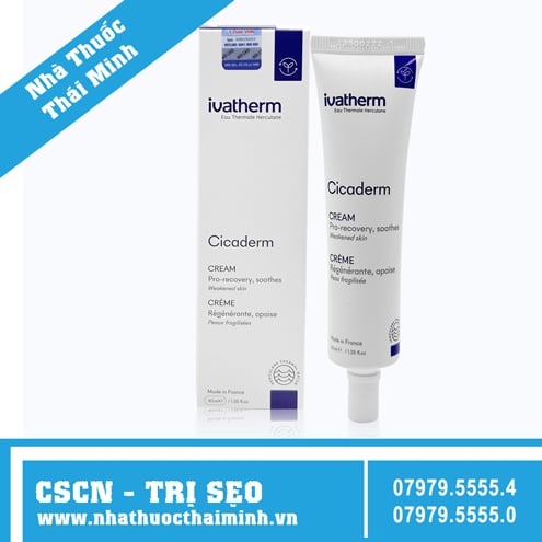 Ivatherm Cicaderm Creme hỗ trợ cầm máu, mờ sẹo giá tốt tại Thái Minh ...