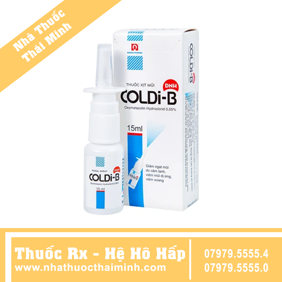 Thuốc xịt Coldi-B Nam Hà giảm các triệu chứng ngạt mũi, sổ mũi (15ml ...