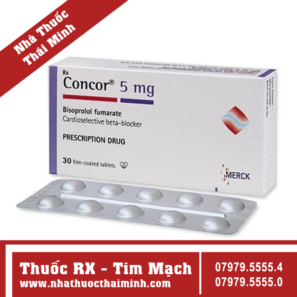 Thuốc Concor 5mg Merck điều trị tăng huyết áp (3 vỉ x 10 viên) – Nhà ...