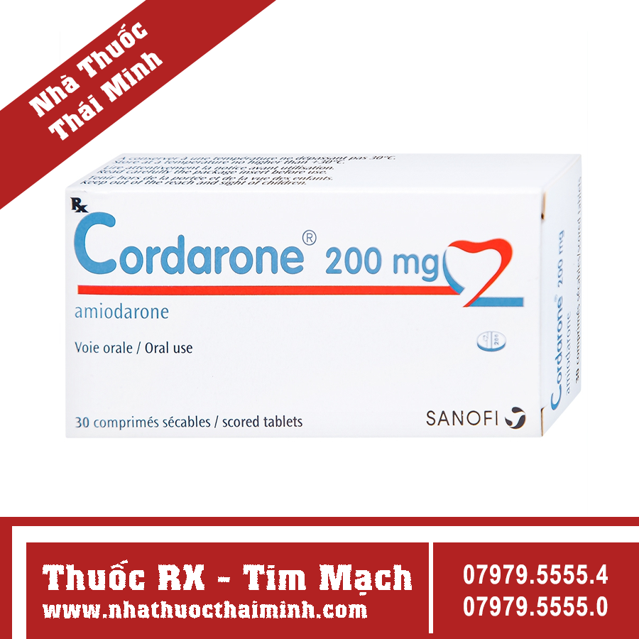 Cordarone 200mg trị loạn nhịp tim (2 vỉ x 15 viên) – Nhà thuốc Thái Minh